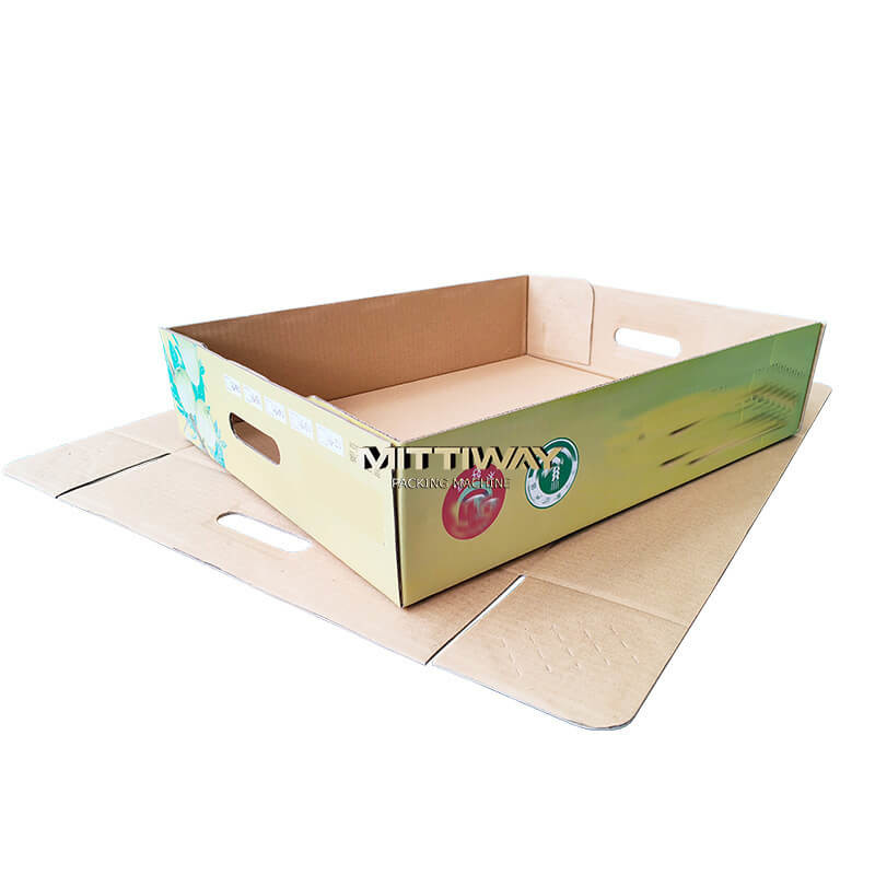 Fruit Tray Corrugated Box Folding Machine Hot Melt Gluing Forming